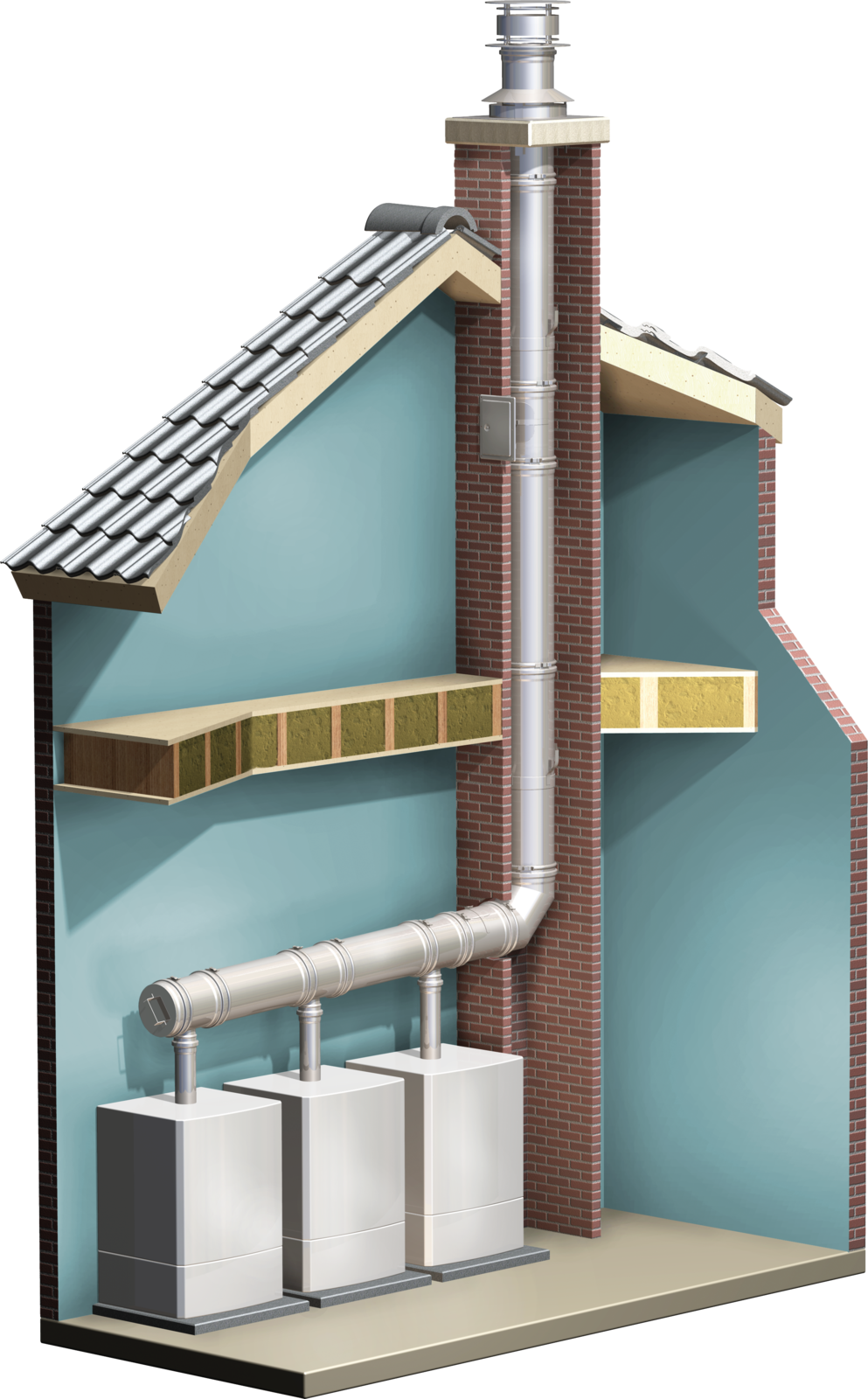 ME - The single-walled exhaust air & gas flue system